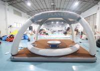 China DWF 20cm Thickness Inflatable Floating Island Dock 4.8x4.0m for 6-8 Guests for sale