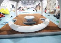 China Inflatable Water Floating Mat Island 4.8x4.0m with Roof Tent for Leisure and Water Park Use for sale