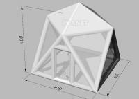 China Inflatable Triangle Bubble Tent 0.8mm PVC Outdoor Camping Hotel Luxury Transparent Polygon Lawn Tent 220V for sale