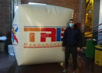 China Custom Logo Inflatable Cube Swim Buoy 2.0m Floating Water Marker Buoy for Water Events for sale