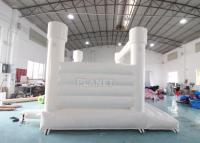 China White Inflatable Bouncy Castle Wedding Bounce House for Adults and Kids Custom Size PVC for sale