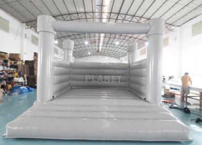 China Commercial White Inflatable Bouncy Castle 4x4x3m PVC Wedding Jumper Bounce House for sale