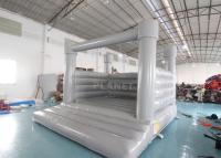 China Commercial White Inflatable Bouncy Castle 4x4x3m PVC Wedding Jumper Bounce House for sale