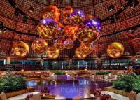 China Double Layer PVC Reflective Inflatable Mirror Ball 1m Dia Advertising Chrome Balloon for Decoration for sale