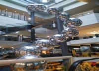 China Giant Inflatable Mirror Ball 1m Diameter PVC Rainbow Disco Ball for Mall Decoration for sale