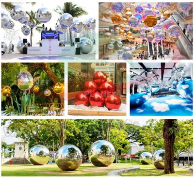 China Giant Inflatable Mirror Ball 1m Diameter PVC Rainbow Disco Ball for Mall Decoration for sale