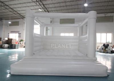 China Commercial White Inflatable Bounce House 4x4x3m Kids Party Jumping Castle Outdoor Wedding Bouncer for sale