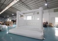 China Commercial White Inflatable Bounce House 4x4x3m Kids Party Jumping Castle Outdoor Wedding Bouncer for sale