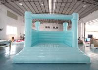 China White Wedding Bouncy Castle 4x4x3m Inflatable Jumping House PVC for sale