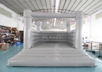 China White Wedding Bouncy Castle 4x4x3m Inflatable Jumping House PVC for sale