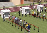 China Inflatable Nucleic Acid Test Booth 2x2.5x2.2m Portable Hospital Sampling Station for sale
