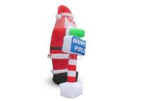 China Custom Outdoor Christmas Inflatable Santa Claus Decoration 4m Height with LED Lights for sale