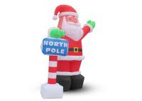 China Custom Outdoor Christmas Inflatable Santa Claus Decoration 4m Height with LED Lights for sale