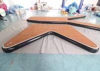 China Inflatable V Shape Pontoon Boat Dock 3x2m Drop Stitch Floating Platform for Jet Ski for sale