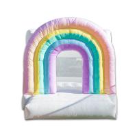 China 3x3x2.4m PVC Tarpaulin Inflatable Rainbow Bouncer with Slide and Ball Pool - CE Certified Kids Bounce House for sale