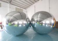 China Double Layer PVC Silver Inflatable Mirror Sphere Ball 0.6-2.0m for Stage Decoration and Advertising for sale