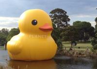 China Inflatable Yellow Duck Buoy for Children Water Game Custom Size Oxford Fabric for sale