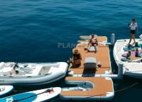 China Inflatable Jet Ski C Dock PVC Motor Boat Parking Station 1.4x1.2m Portable Floating Platform for sale