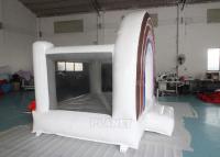 China Mini 10ft Colorful Inflatable Bouncer Rainbow White Bounce Castle with 0.55mm PVC for sale
