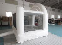China Inflatable Rainbow Bounce House 10x10ft White PVC Tarpaulin for Kids Outdoor Play for sale