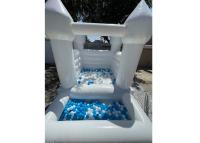 China White Inflatable Bouncer Wedding Decoration Mini Jumping Castle Custom Size for sale