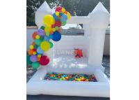 China PVC Inflatable Small White Bouncy Toddlers Bounce Castle House 10x8x8ft with Ball Pool for Event for sale