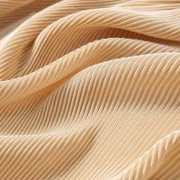 China dyeing Draped Mercerized 100% Polyester Plisse Pleated Fabric for sale