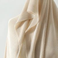 China dyeing Draped Mercerized 100% Polyester Plisse Pleated Fabric for sale