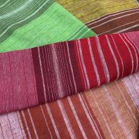 China Yarn - dyed Sustainable Multi Stripe Linen Cotton Blend Fabric for sale