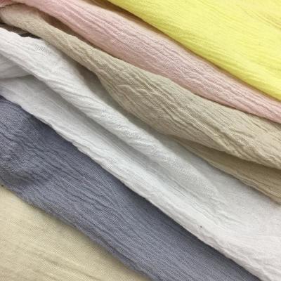 China Breathable Washed Muslin Double Gauze 100% Cotton Fabric Fine finish for sale