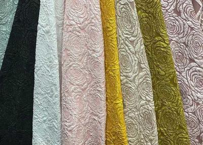 China Embossing Pattern 145cm Upholstery Jacquard Fabric Embroidered Anti Mildew for sale