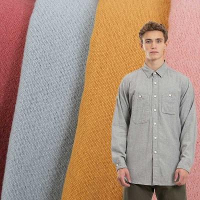 China 55 Inch Fleece Brushed Cotton Poplin Woven Fabric Roll 160gsm For Shirting for sale