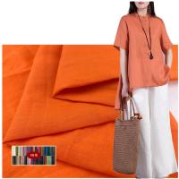 China Breathable 21*21 Plain Organic Ramie Linen Fabric Enzyme Washed for sale