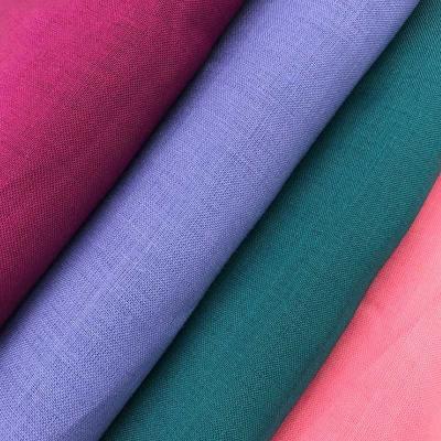 China Breathable 21*21 Plain Organic Ramie Linen Fabric Enzyme Washed for sale