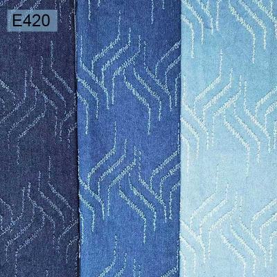 China Customized 54.5 inch Jacquard Denim Fabric  Women'S Jeans Denim Twill Fabric for sale