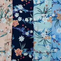 China 100-200gsm Floral Print Fabric For Dresses , Viscose Rayon Cloth Material for sale