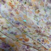 China 145cm Dress Polyester Viscose Floral Printed Woven Fabrics Muslin Shrink Resistant for sale