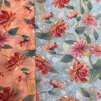 China Lightweight 90-150gsm Chiffon Printed Woven Fabrics Softable For Dress for sale