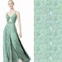 China 145cm Dress Cupro Viscose Fabric Stripes Flowers Chiffon Printed Fabric for sale