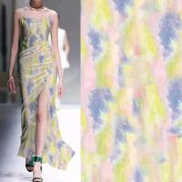 China 100% Polyester Tie Dye Dress Printed Woven Fabrics 100-250gsm Stain Resistant for sale