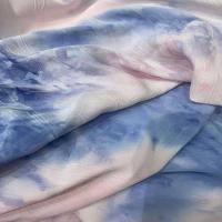 China 100% Polyester Tie Dye Dress Printed Woven Fabrics 100-250gsm Stain Resistant for sale