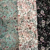 China 150cm Polyester Chiffon Floral Shirt Printed Woven Fabrics Abrasion Resistant for sale
