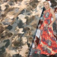 China 50gsm-100gsm Tie Dye Printed Fabric Polyester Spandex Chiffon Fabric for sale