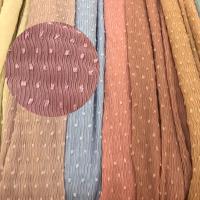 China Multi Color Stripe Crepe Jacquard Fabric 150-280gsm Polyester Apparel Fabric for sale