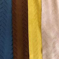 China Elastane Stripe Textured Yarn Dyed Polyester Pleated Fabric 250gsm for sale