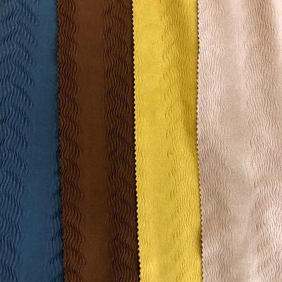 China Elastane Stripe Textured Yarn Dyed Polyester Pleated Fabric 250gsm for sale