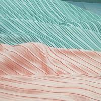 China Glitter Stretch Polyester Pleated Crepe Woven Fabric Wrinkle Satin For Dresses for sale