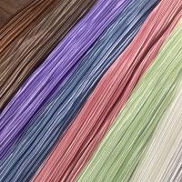 China Sustainable Crepe Woven Fabric Shiny Stretch Plisse Pleated Satin Fabric Stripe for sale
