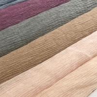 China Lightweight 100-200gsm Crepe Suit Fabric Crinkle Woven Fabric Breathable for sale