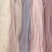 China 145cm Wedding Dress Mesh Crepe Woven Fabric Dot Tulle Style 50-90gsm for sale